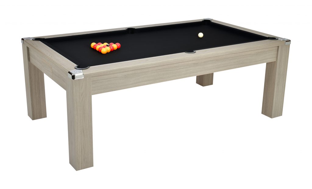 Avant Garde 2.0 Pool Dining Table: Grey Oak - Red Cloth 7ft - A1 Pool ...