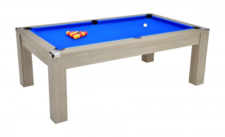 Avant Garde 2.0 Pool Dining Table: Grey Oak - Red Cloth 7ft - A1 Pool ...