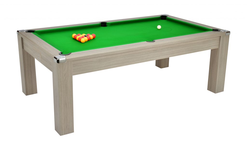 Avant Garde 2.0 Pool Dining Table: Grey Oak - Red Cloth 7ft - A1 Pool ...