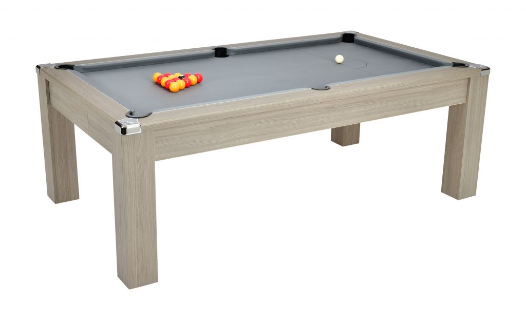 Avant Garde 2.0 Pool Dining Table: Grey Oak - Red Cloth 7ft - A1 Pool ...