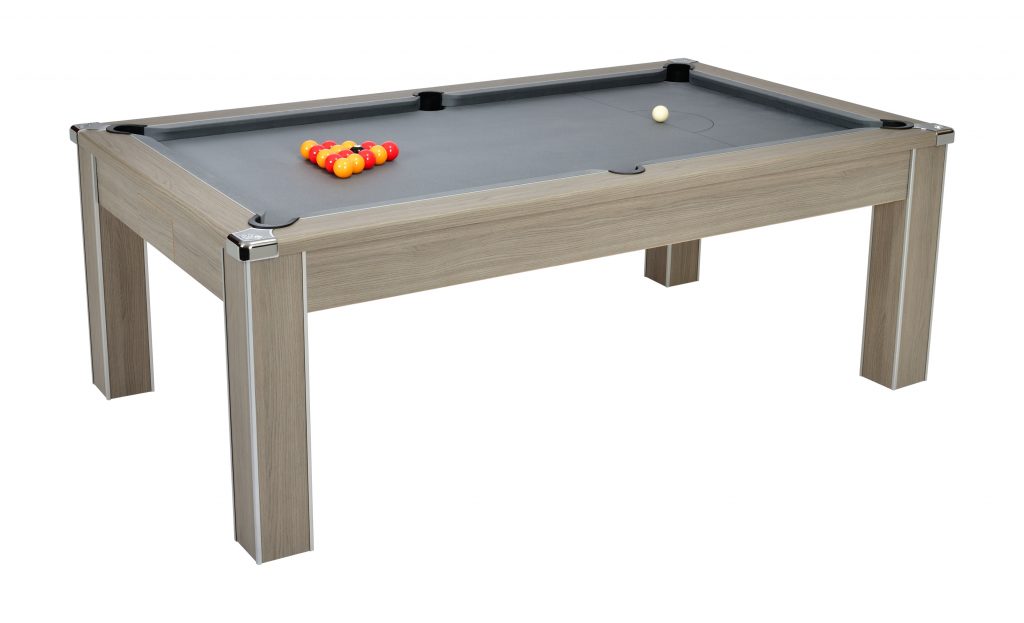 Vector Pool Dining Table: Grey Oak - Grey Cloth - 7ft - A1 Pool Tables ...