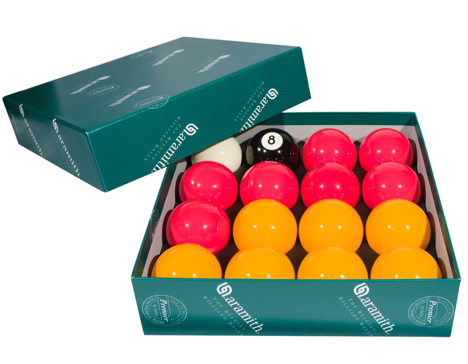 Aramith Premier 2" Red & Yellow Pool Ball Set (50.8mm) - A1 Pool Tables ...