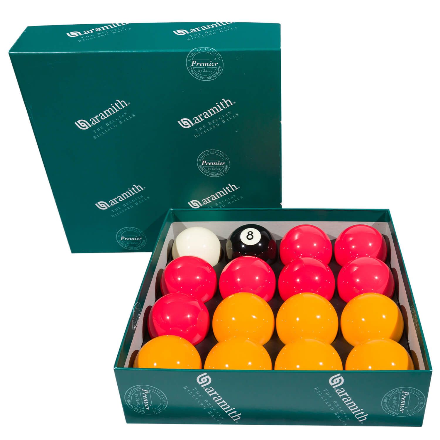 Aramith Premier 2" Red & Yellow Pool Ball Set (50.8mm) - A1 Pool Tables ...