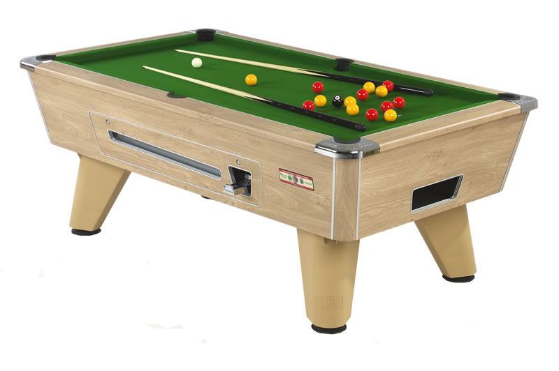 Supreme Winner Pool Table: Oak Finish/Green Cloth - 7ft - A1 Pool ...
