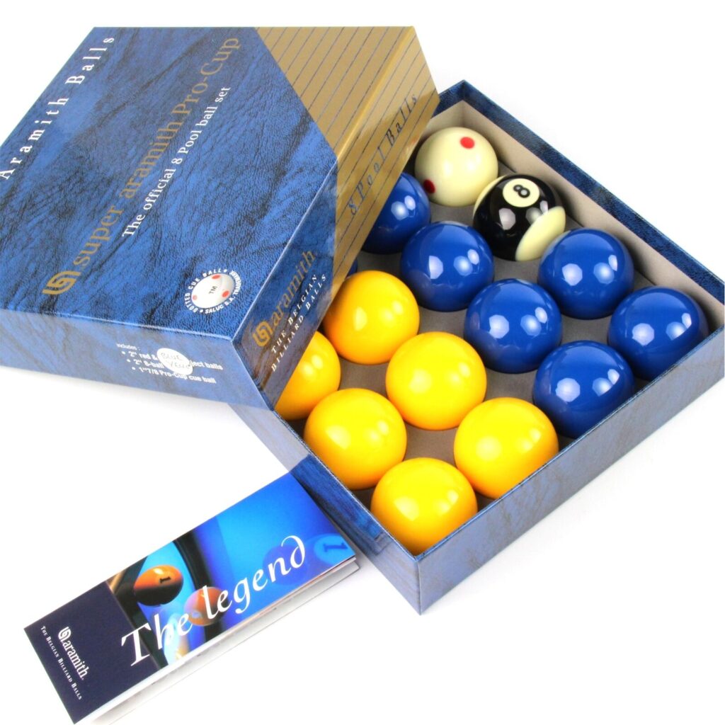 Aramith Pro Cup 2" Blues & Yellow Pool Ball Set - A1 Pool Tables Direct